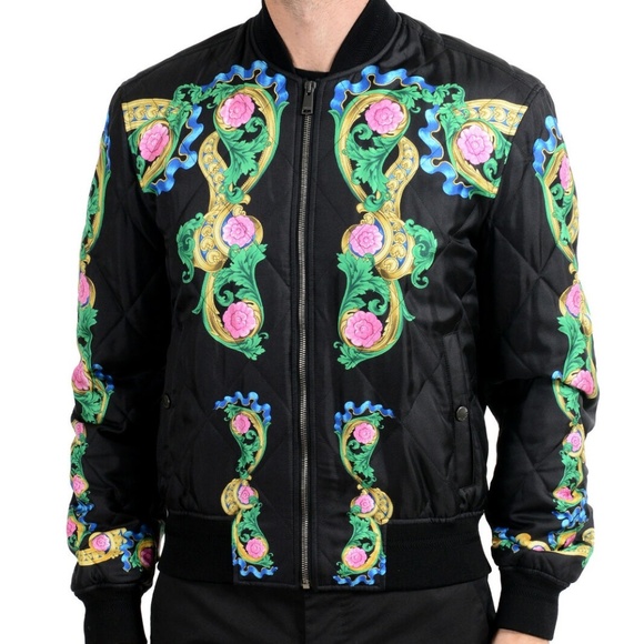 Versace | Jackets & Coats | Versace Silk Lightly Insulated Windbreaker ...